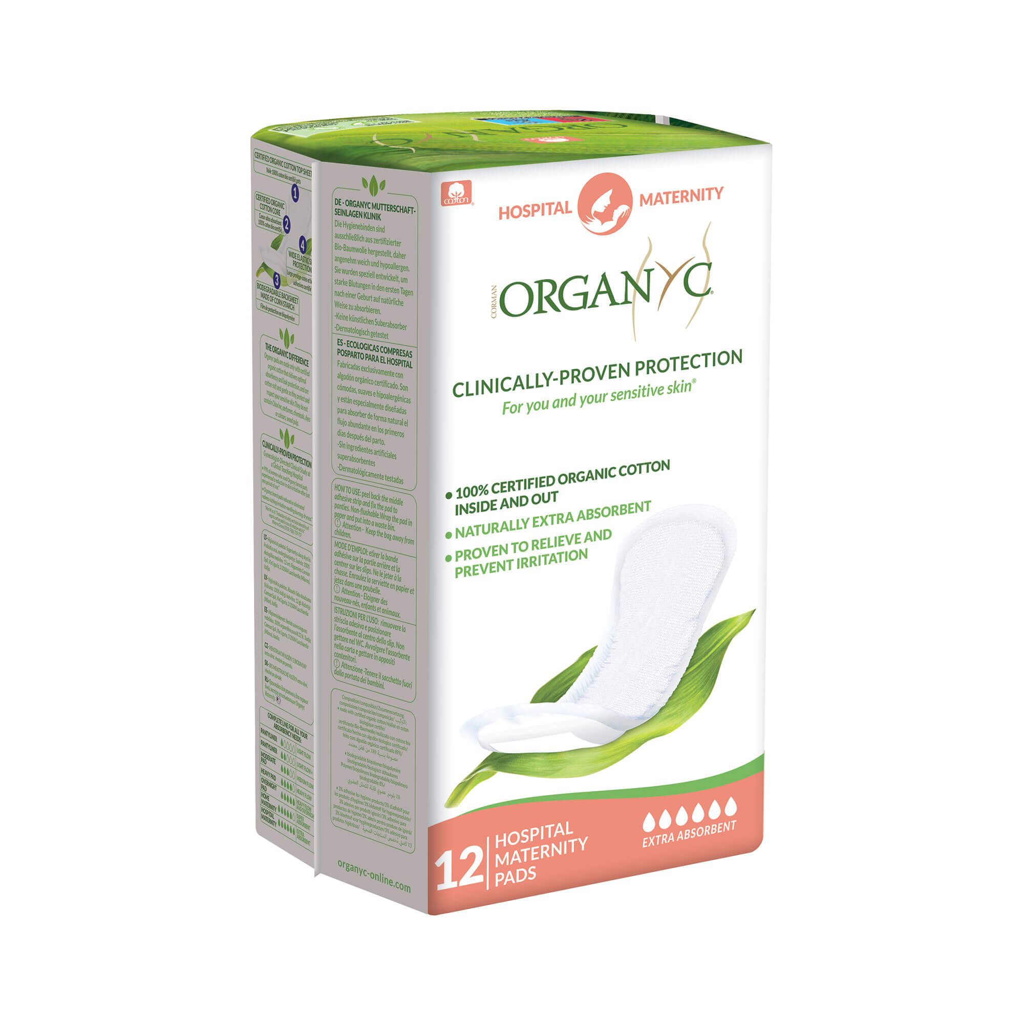 Organyc Cotton Hospital Postpartum Pads Organyc